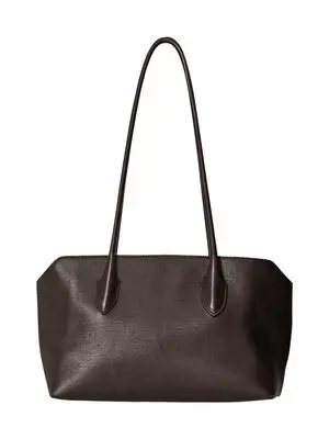 THE ROW Terrasse Shoulder Bag Walnut Shadow