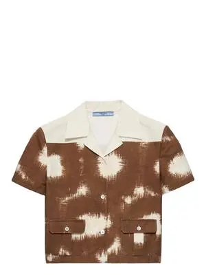 Prada Printed Canvas Shirt - Tobacco