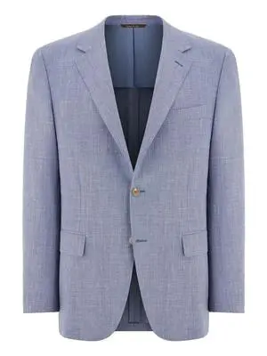 Canali Regular-fit Wool, Silk, And Linen Jacket - Light Blue