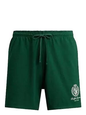 Polo Ralph Lauren Crest-print Drawstring Cotton Shorts - New Forest