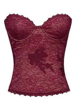 House Of Cb Yara Strapless Lace Top - Wine