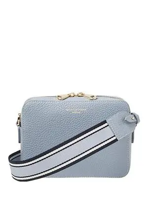 ASPINAL OF LONDON Grained Leather Camera Cross-body Bag - Skyblue