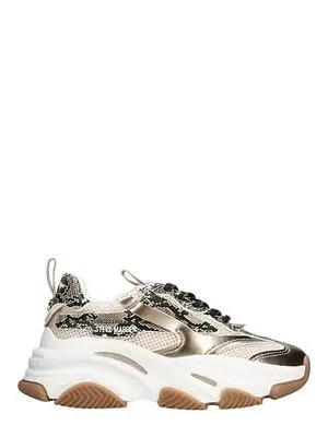 Steve Madden Possession-e Faux-leather Trainers - Bronze