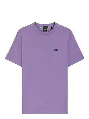BOSS Regular-fit Stretch-cotton T-shirt - Bright Purple