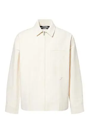 Jacquemus La Mecano Zipped Cotton-blend Shirt - Off-white