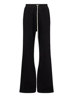 Rick Owens Wide Pusher Cotton-jersey Jogging Bottoms - Black