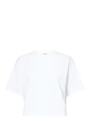 ME+EM Relaxed-fit Cropped Cotton T-shirt - Fresh White