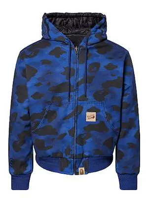 A BATHING APE Solid 1st Camouflage-print Reversible Jacket - Charcoal