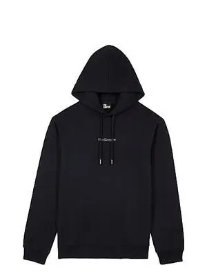 The Kooples Cotton-jersey Hoody - Dark Navy