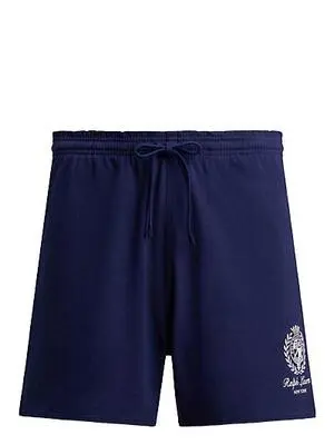 Polo Ralph Lauren Crest-print Drawstring-waist Cotton Shorts - Newport Navy