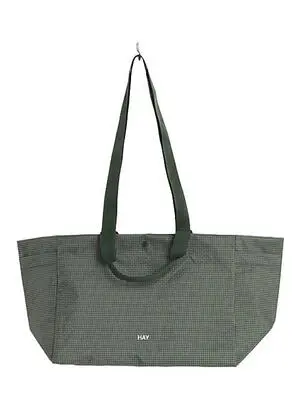 HAY Grid Everyday Mini Woven Tote Bag Dark Green