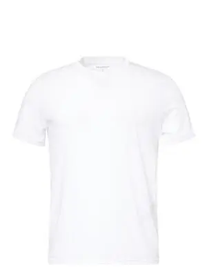 Emporio Armani Embroidered Crewneck Cotton-jersey T-shirt - White