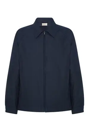 THE ROW Primo Jacket In Cotton And Cashmere - Anthracite