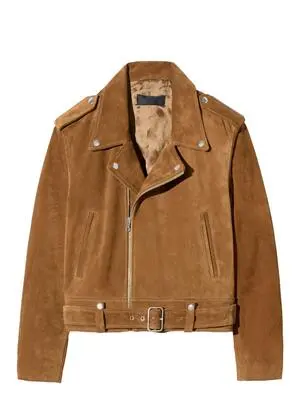 NILI LOTAN Evel Biker Suede Jacket - Martora