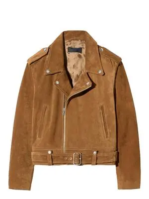 NILI LOTAN Evel Biker Suede Jacket Martora