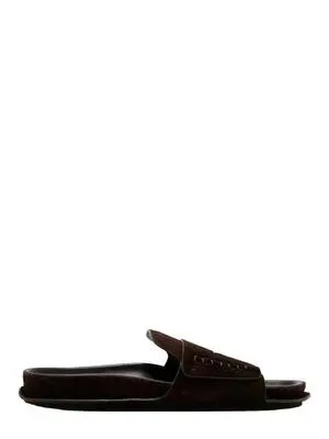 Jacquemus Topstitched Strap Sandals - Brown