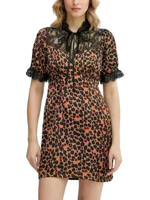 NEVER FULLY DRESSED Lyla Mini Dress - Brown