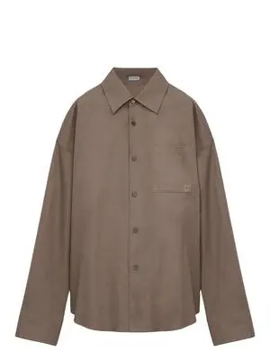 Loewe Cotton-blend Anagram Shirt - Green