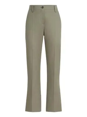 Brunello Cucinelli Stretch-cotton Flared Trousers - Green