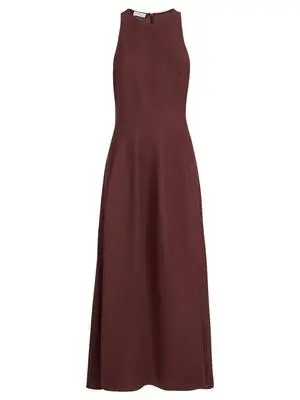 Brunello Cucinelli Twill Maxi Dress - Red