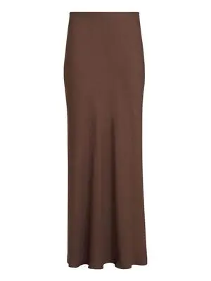 Brunello Cucinelli Twill Maxi Skirt - Brown