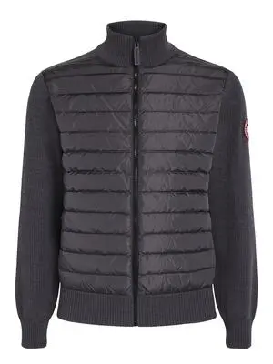 Canada Goose Down-Merino Wool Hybridge Puffer Jacket Grey