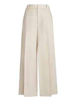 BRUNELLO CUCINELLI Cotton-Blend A-Line Trousers