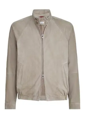 BRUNELLO CUCINELLI Suede Zip Jacket
