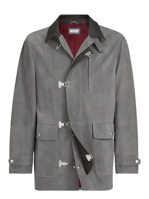Brunello Cucinelli Suede Jacket - Grey