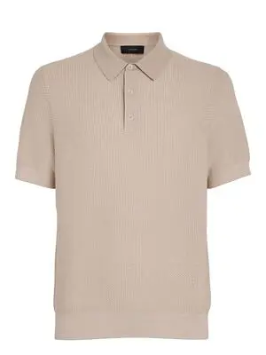 VINCE Wool-blend Jacquard Polo Shirt
