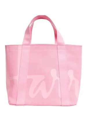 Harrods Small Cotton Logo Tote Bag - Pink