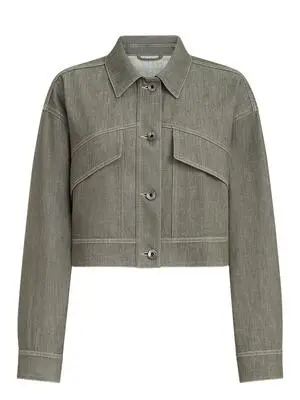 Brunello Cucinelli Cotton Twill Denim-effect Jacket - Green