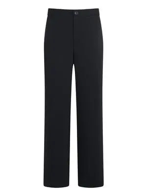 Vince Cotton-blend Straight Trousers - Black