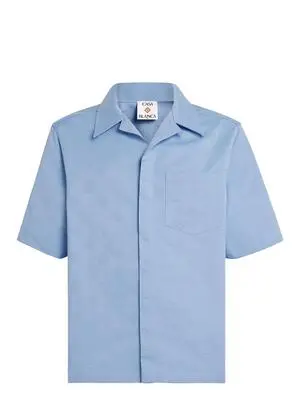 Casablanca Cotton Monogram Shirt - Blue