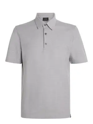 Brioni Cotton Piqué Polo Shirt - Blue