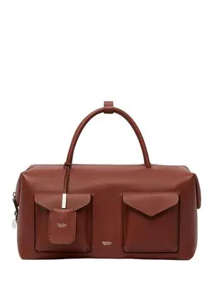Max Mara Leather Boston Bowler Bag - Red