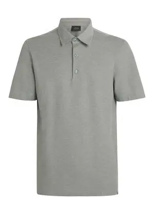 Brioni Cotton Polo Shirt - Grey