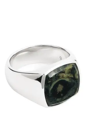 Tom Wood Cushion Kambaba Ring - Silver