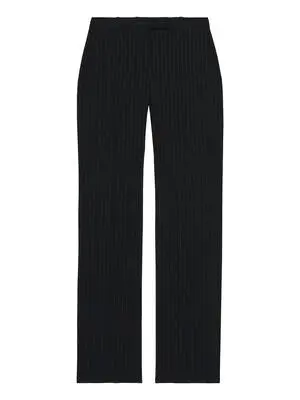 Alexander McQueen Wool Pinstripe Trousers - Black