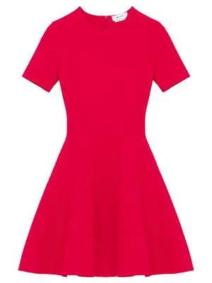 Alexander McQueen Mini Skater Dress - Burgundy