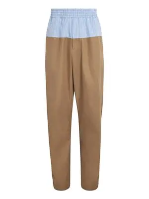 Dries Van Noten Cotton Panelled Trousers - Beige