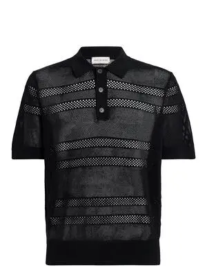 Dries Van Noten Knitted Mercy Polo Shirt - Black
