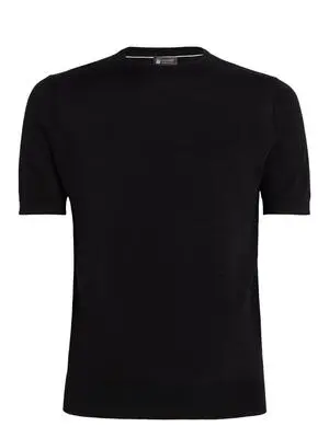 Colombo Cashmere-silk T-shirt - Black