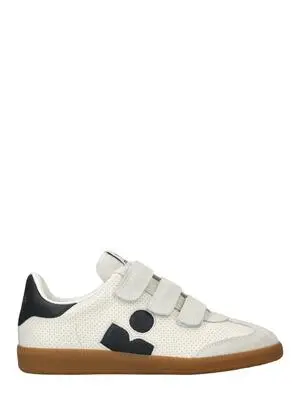 Isabel Marant Leather Beth Logo Sneakers - White