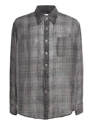 Our Legacy Cotton-blend Check Above Shirt - Black