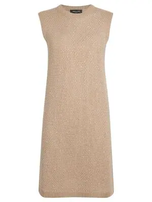 Fabiana Filippi Knitted Sleeveless Mini Dress - Beige