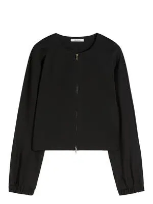 Max Mara Jersey Zip-up Jacket - Black