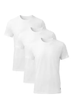 Polo Ralph Lauren Slim Fit Cotton Crew Tee 3 Pack - White