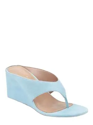 Marc Fisher Udena Wedge Flip Flop - Light Blue
