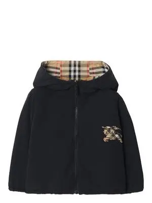 Burberry Reversible Check Hooded Jacket - Sand Beige